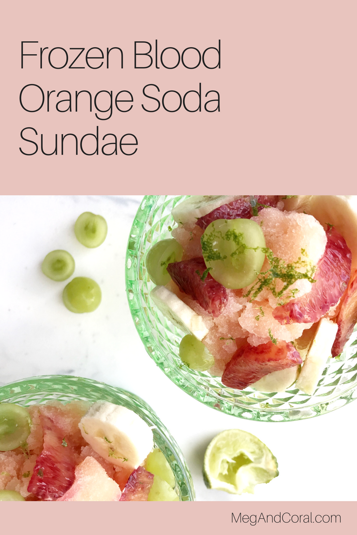 Frozen Blood Orange Soda Sundae - More Momma!