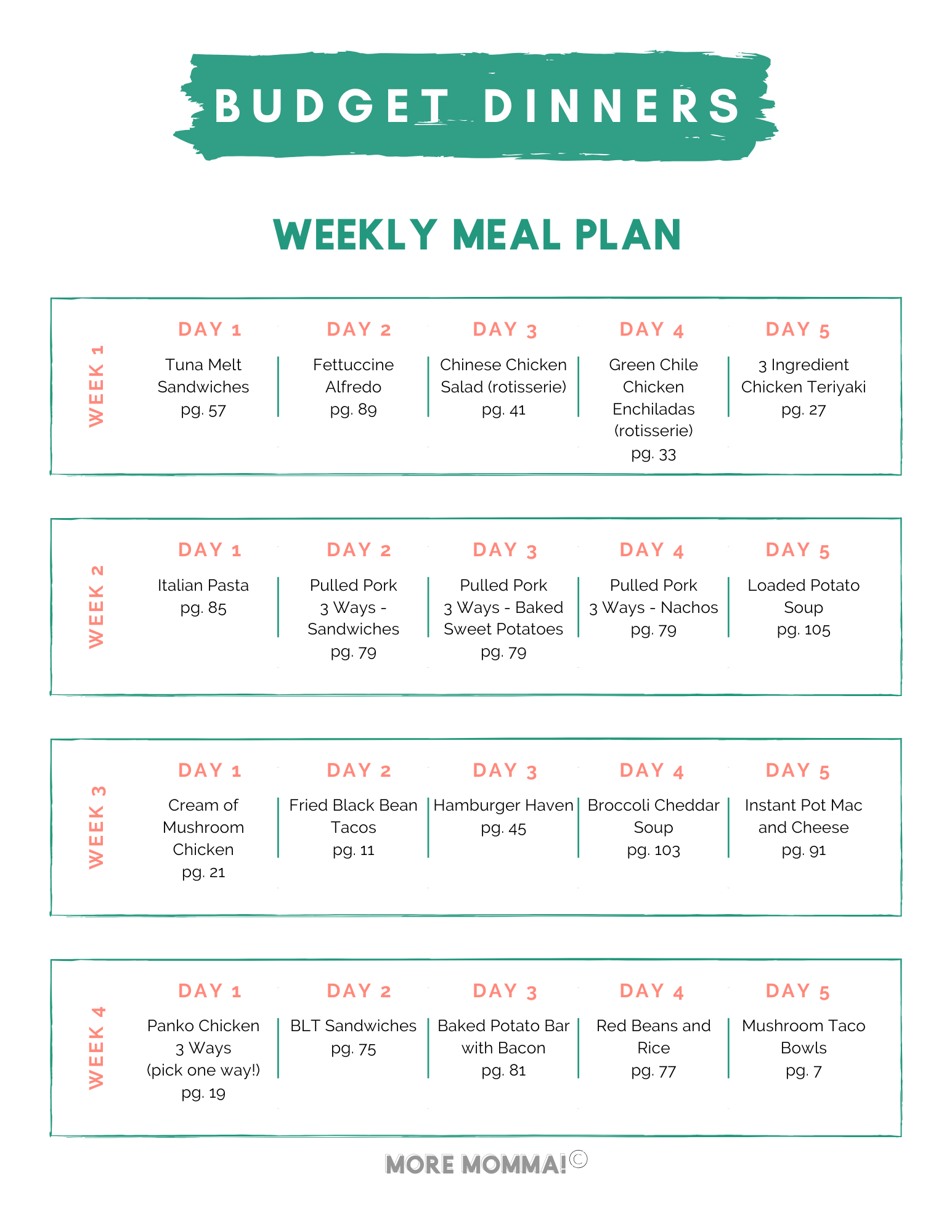 Easy Simple Cheap Dinner Recipes More Momma 