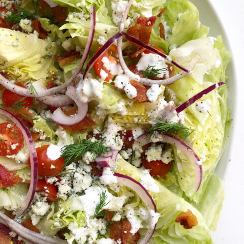 Wedge Salad With Light Blue Cheese Dressing - More Momma!