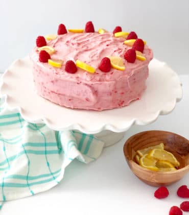 Lemon Cake With Raspberry Cream Cheese Frosting - More Momma!
