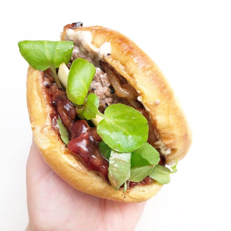 Gourmet Burger With Bacon Red Wine Sauce - More Momma!