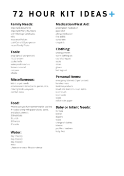 72 Hour Emergency Backpacks and Kits - More Momma!